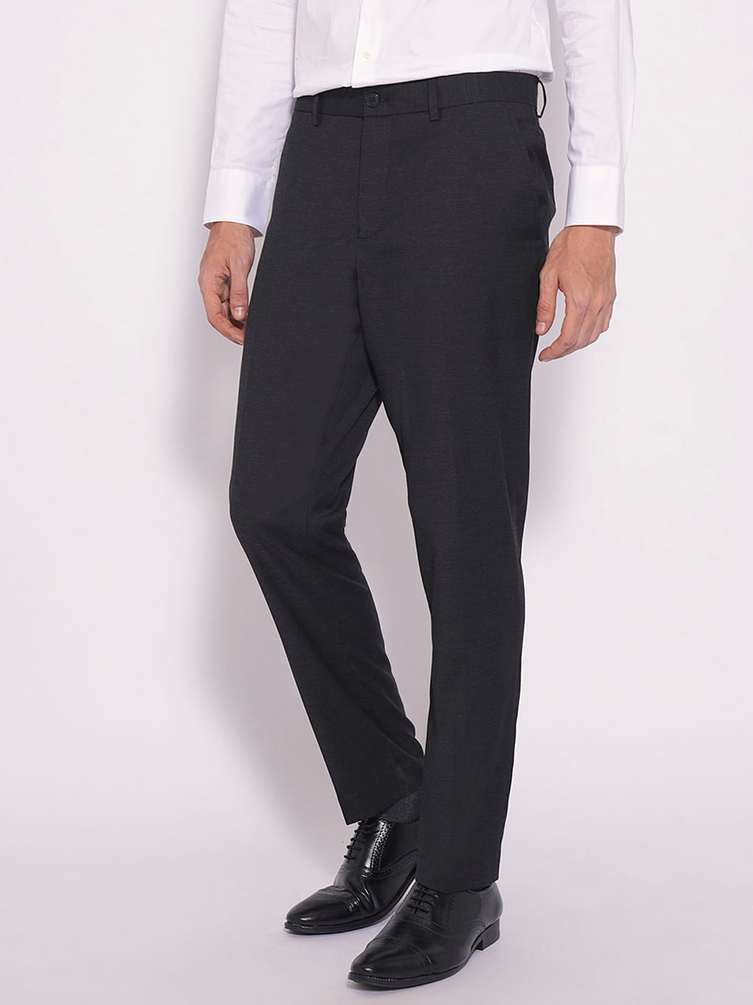 Buy Grey Structed Suit-Set Trouser for Men Online