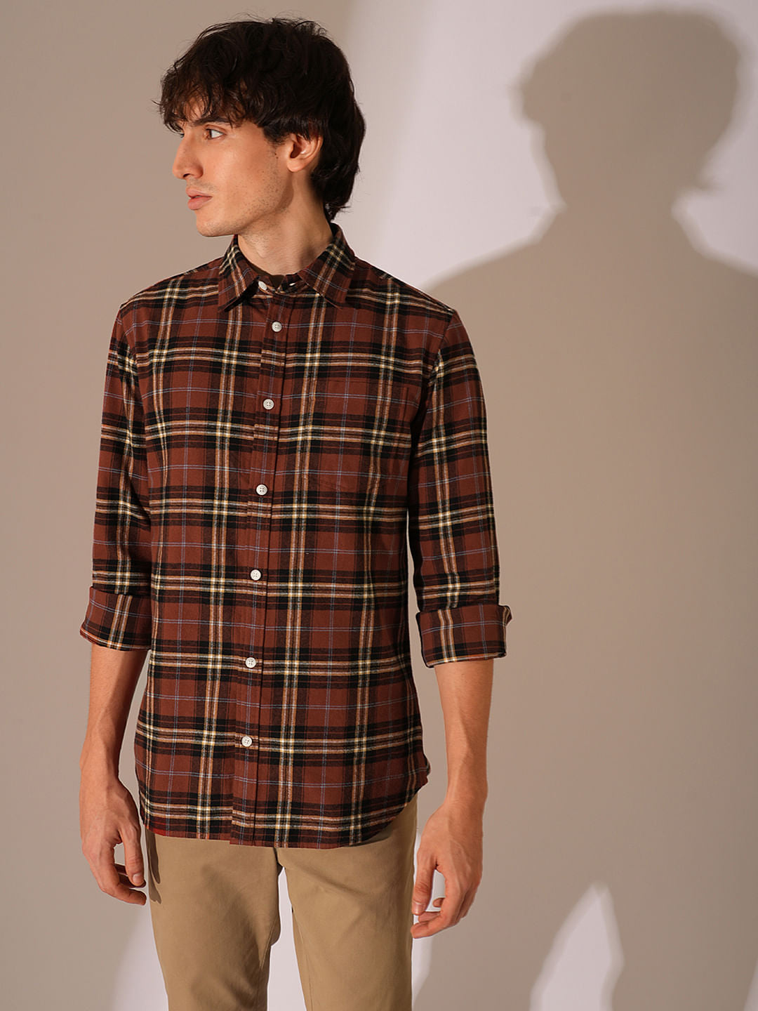 Buy Red Check Print Cotton Shirt Online at SELECTED Homme. 900823401