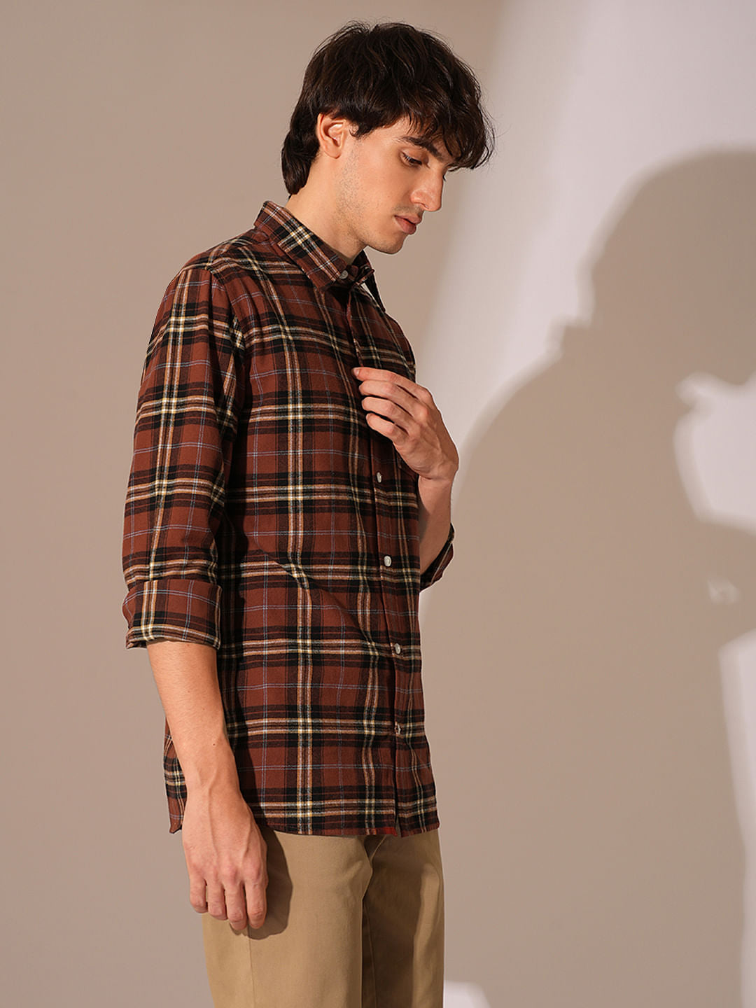 Buy Red Check Print Cotton Shirt Online at SELECTED Homme. 900823401