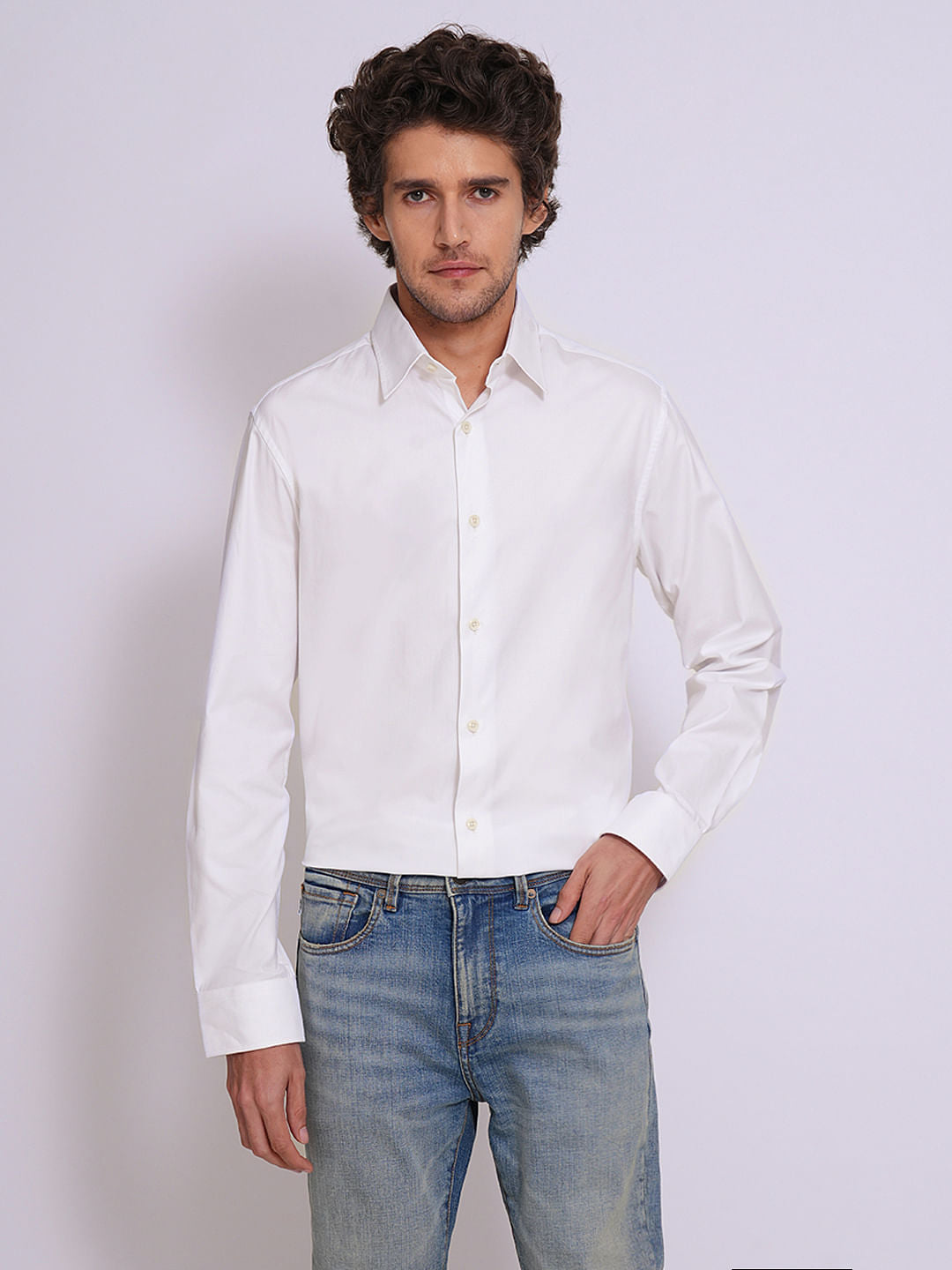 Buy White Cotton Formal Shirt for Men Online